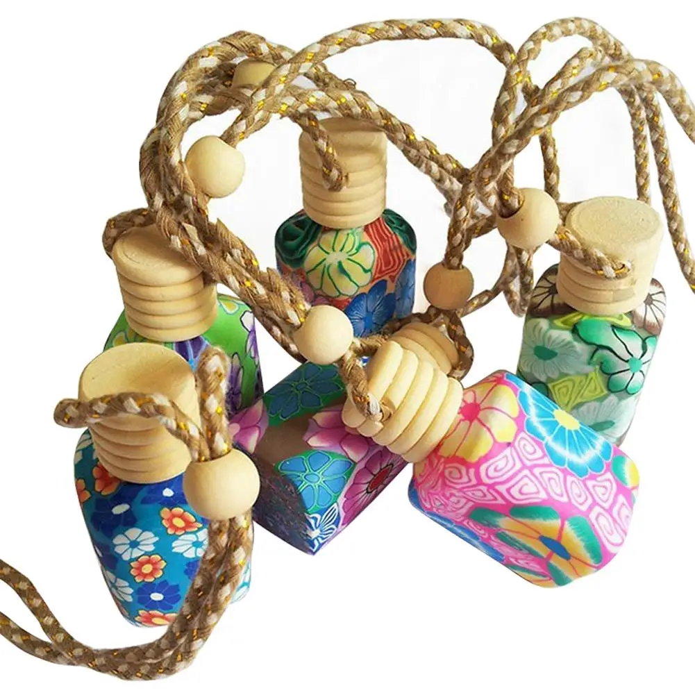 Perfume Bottles China 12ml Clear Wooden Lid Home Car Hanging Air Freshener Perfume Fragrance