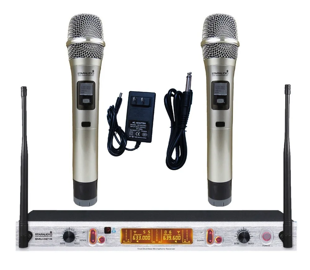 STARAUDIO 2CH Wireless IR Microphone System 2CH UHF Handheld Church ...