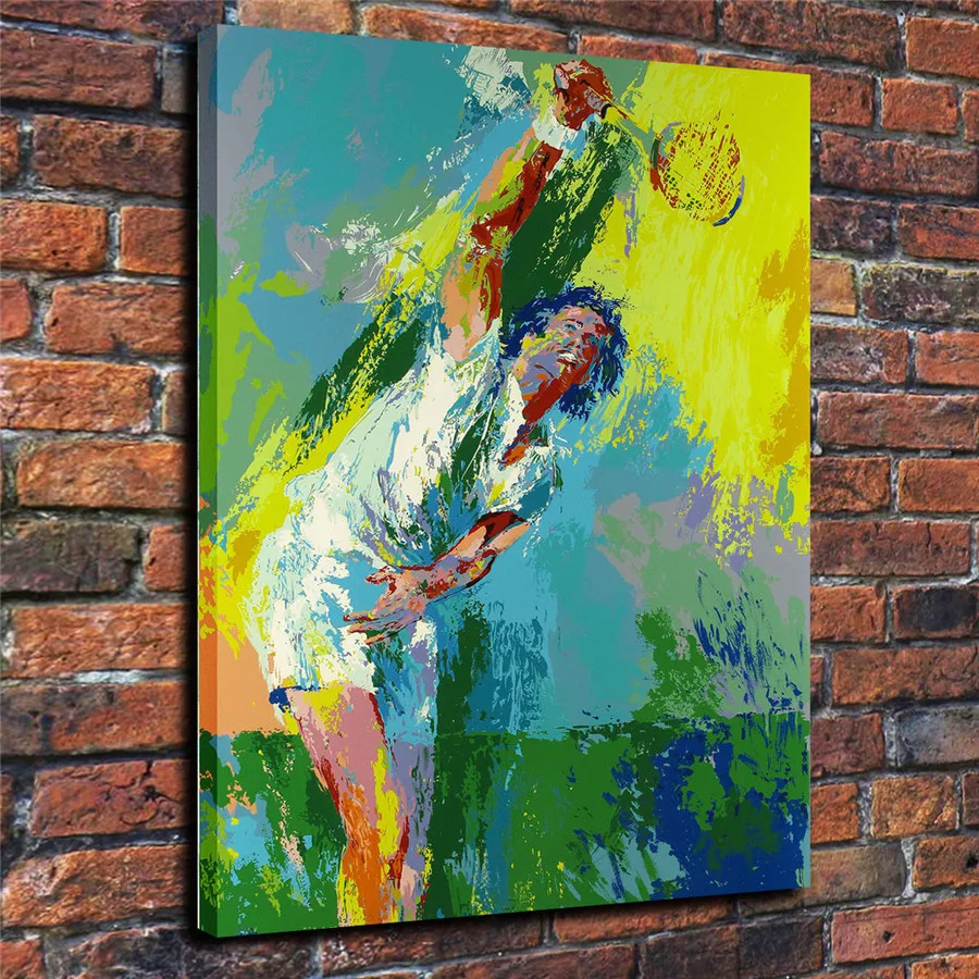 Leroy Neiman Hd Print Modern Abstract Tennis Match Oil Painting On ...