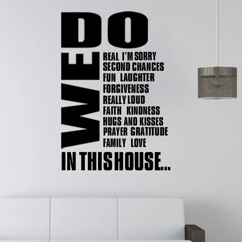 European Carved Waterproof wall sticker Letter quotes" WE DO " plastic ...