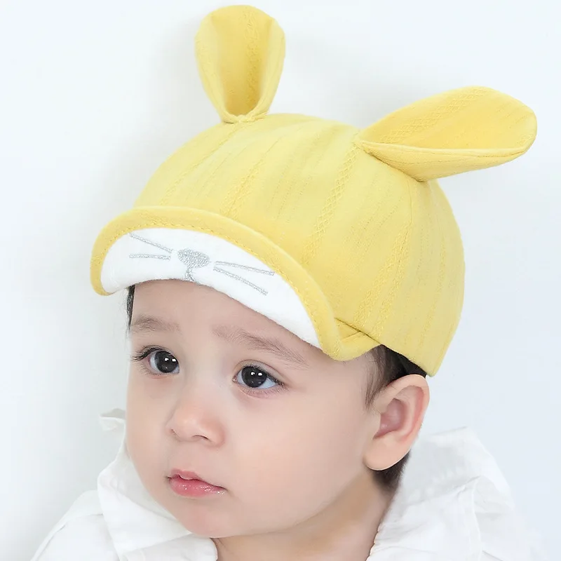 2018 Summer Cute Bunny Baby Caps Cotton Kids Summer Hat with Ear Boys ...