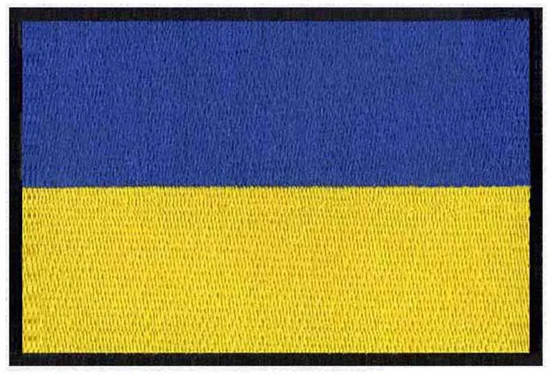 Ukraine embroidery flag of 3" wide /patch to clothing/metal band ...