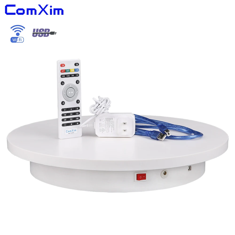 ComXim 원격 USB 회전 전기 사진 턴테이블, 40cm 15.7 인치, 와이파이, 제품 보석 디스플레이용 디스플레이 스탠드 ...