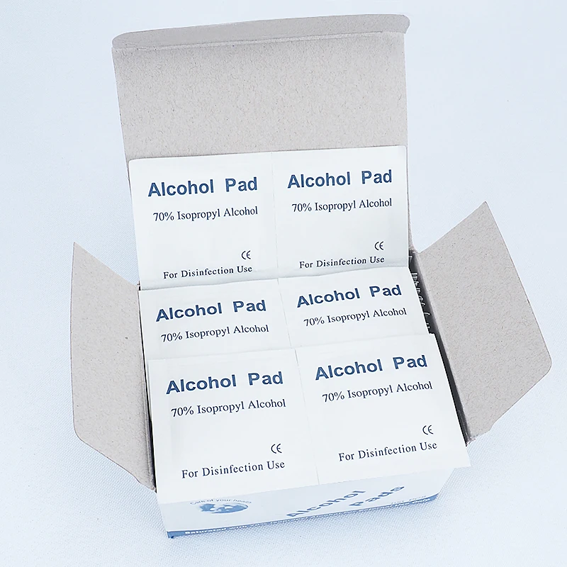 100 pcs 6*6cm Disposable alcohol swab disinfection tissue wound ...
