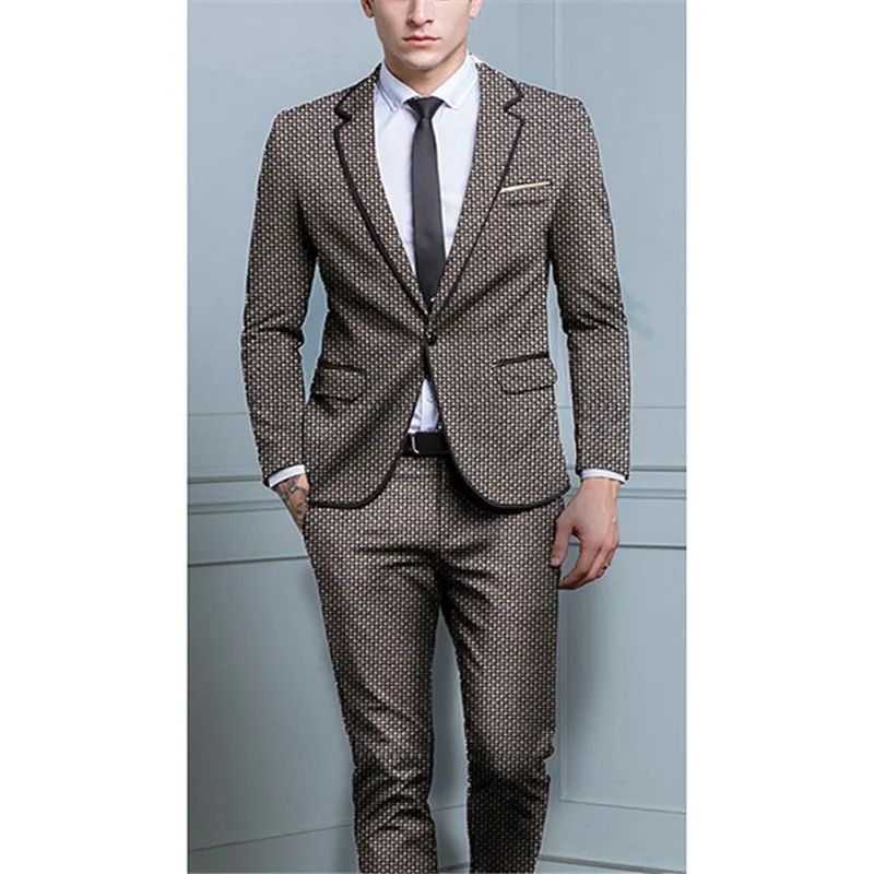 2018 (jacket+Pants) Fashion costume homme Men's Suit Luxury Men Stage ...