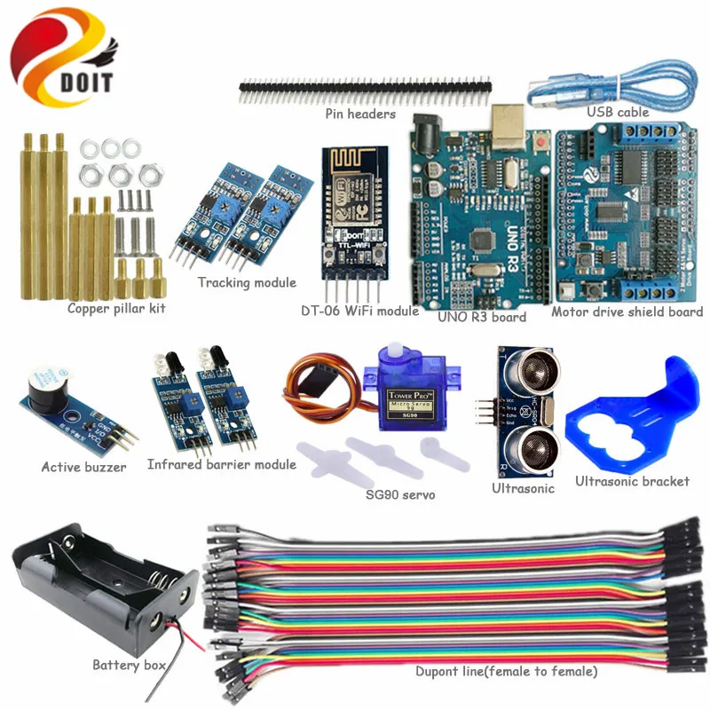 Arduino-Kit-inteligente-de-seguimiento-de-evasi-n-de-Control-WiFi-placa ...