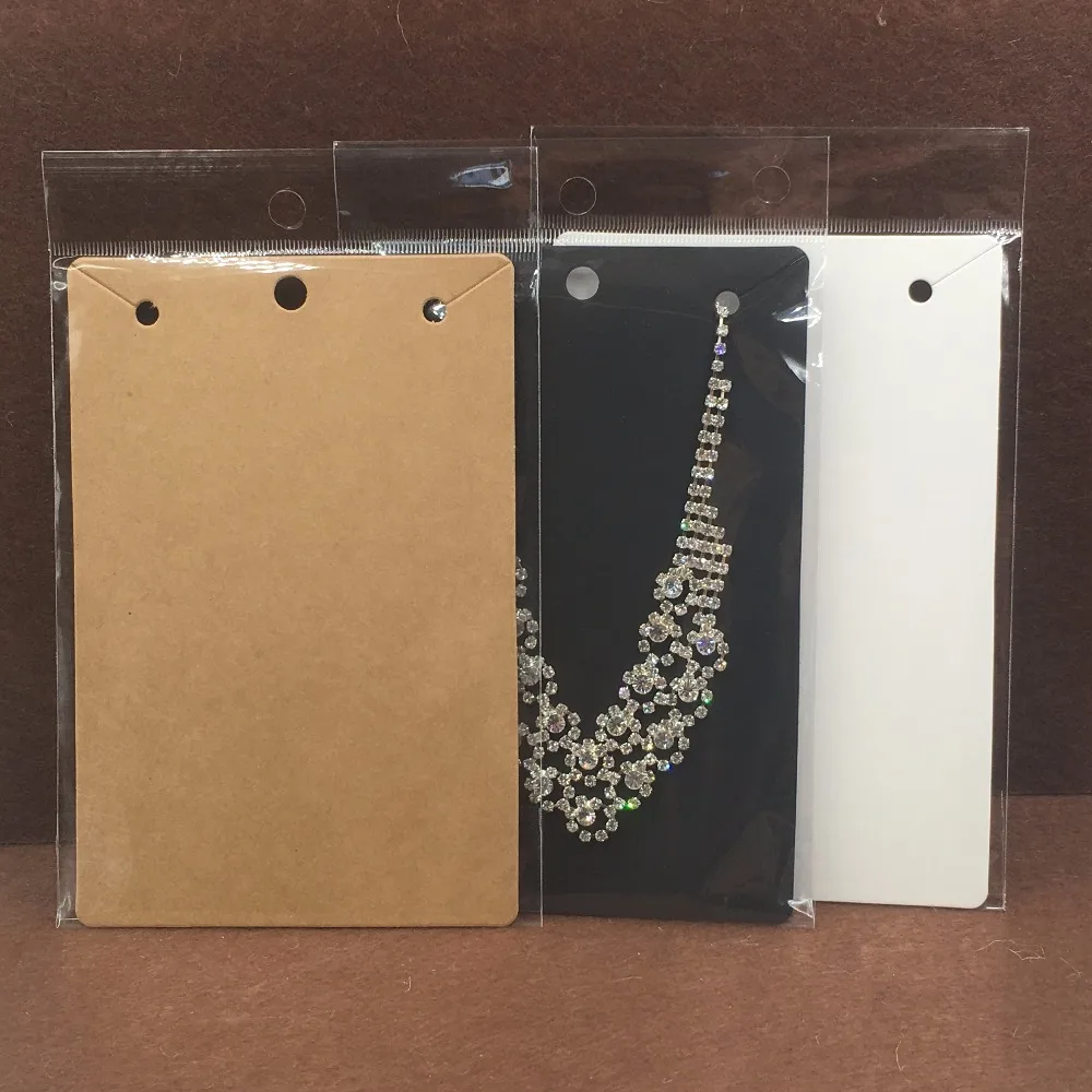 50pcs 15*10cm Kraft Necklace Cards,big Necklace Packaging Displays Card ...