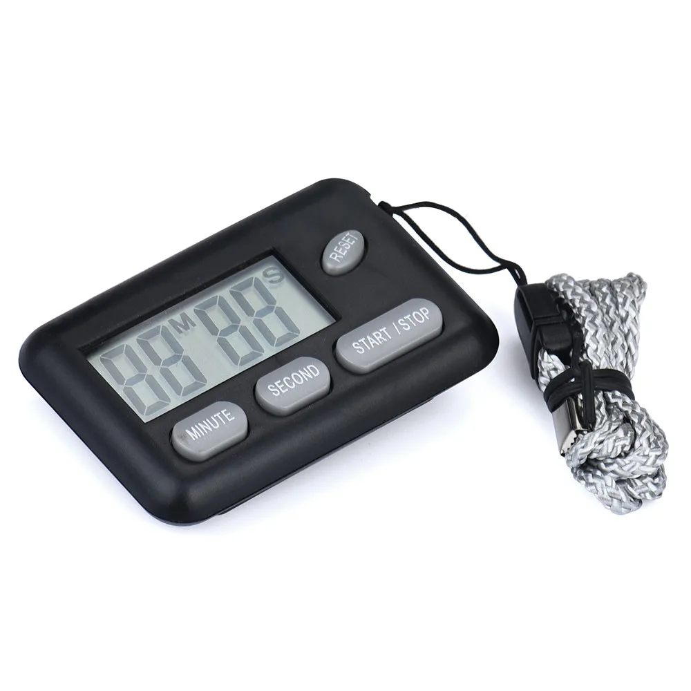 Portable Digital Countdown Timer Clock Large LCD Screen Alarm for ...