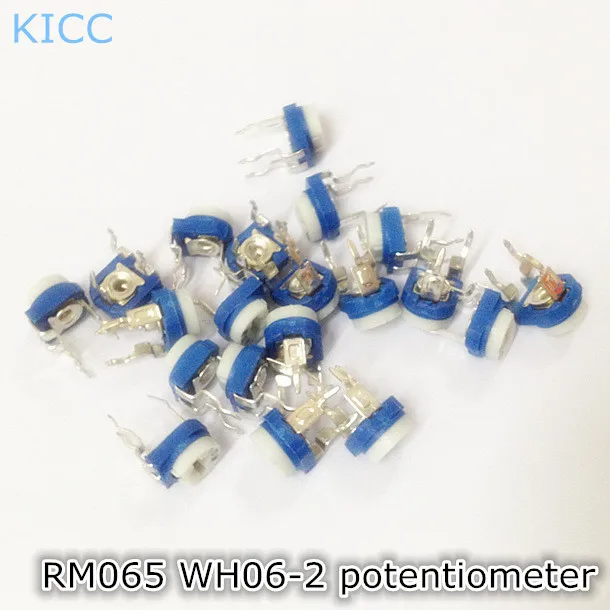 RM065-204-200K-Adjustable-resistor-Blue-white-Horizontal-WH06-2-204 ...