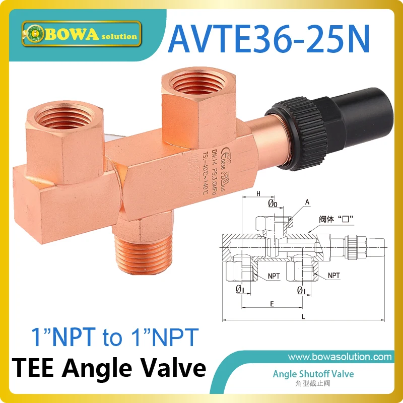 All three way valves are suitable for HCFC and HFC refrigerants along ...