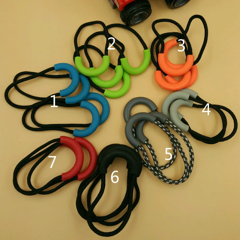 New-5pcs-Colorful-Silicone-Rubber-Zipper-Pull-Ropes-Zip-Puller-Fastener ...