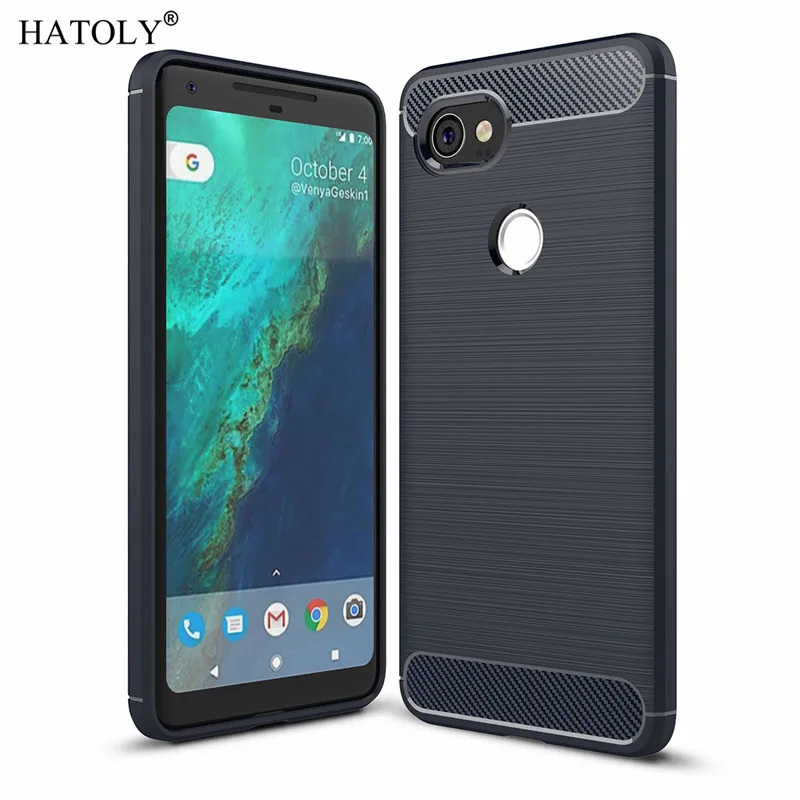 HATOLY For Capa Google Pixel 2 XL Case Anti knock Soft TPU Brushed ...