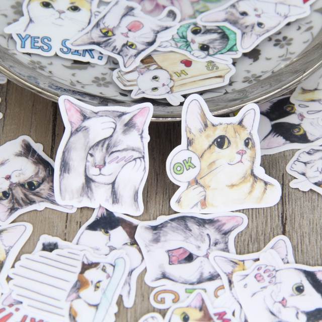 Cute Cat Expression Stickers