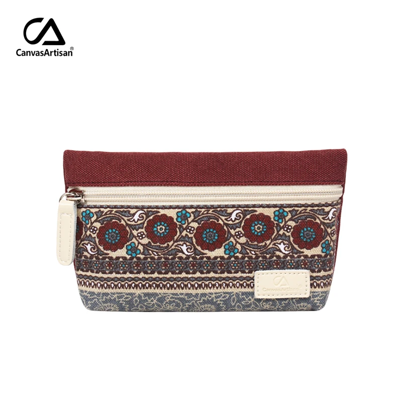 Canvasartisan women's change coin purse canvas vintage floral clutch ...