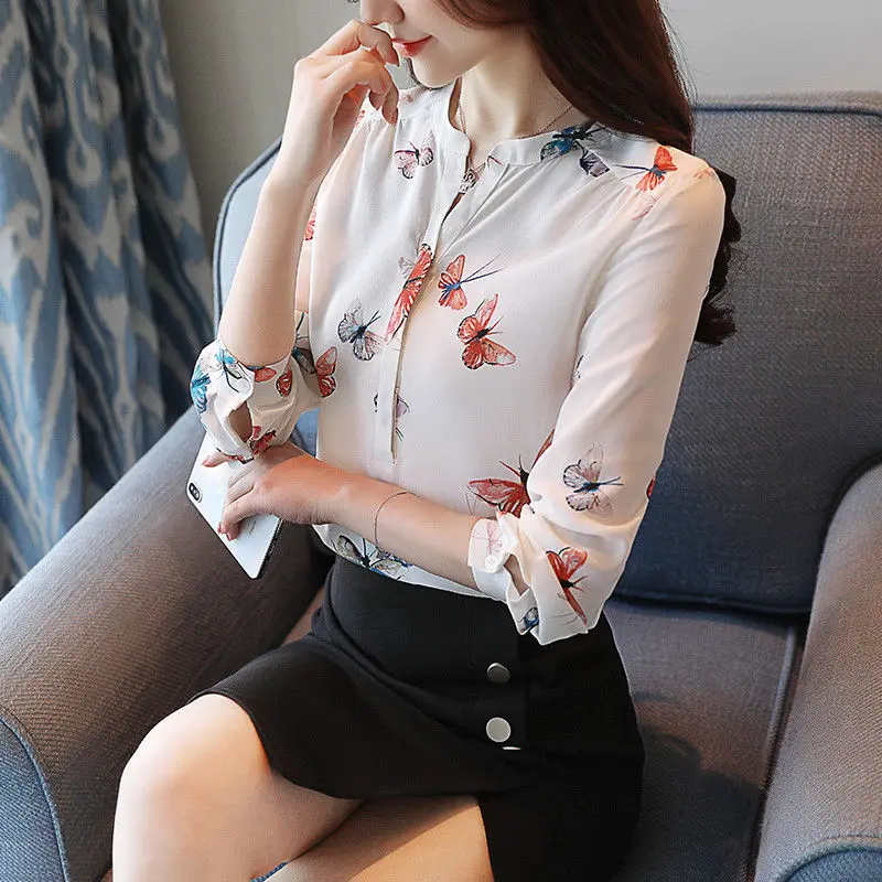 Aliexpress.com : Buy JLZXSY Women V Neck Butterfly Print Sheer Chiffon ... Aliexpress.com : Buy JLZXSY Women V Neck Butterfly Print Sheer Chiffon ...