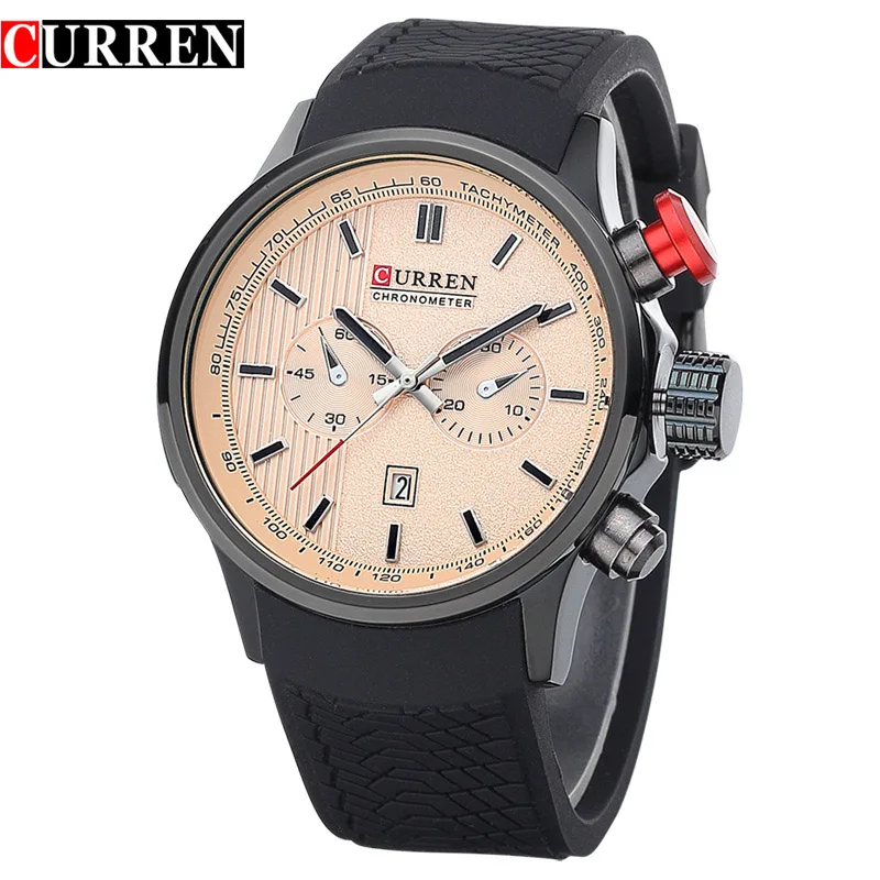 CURREN Original Men Sports Calender Quartz Watch Luxury Brand Military ...