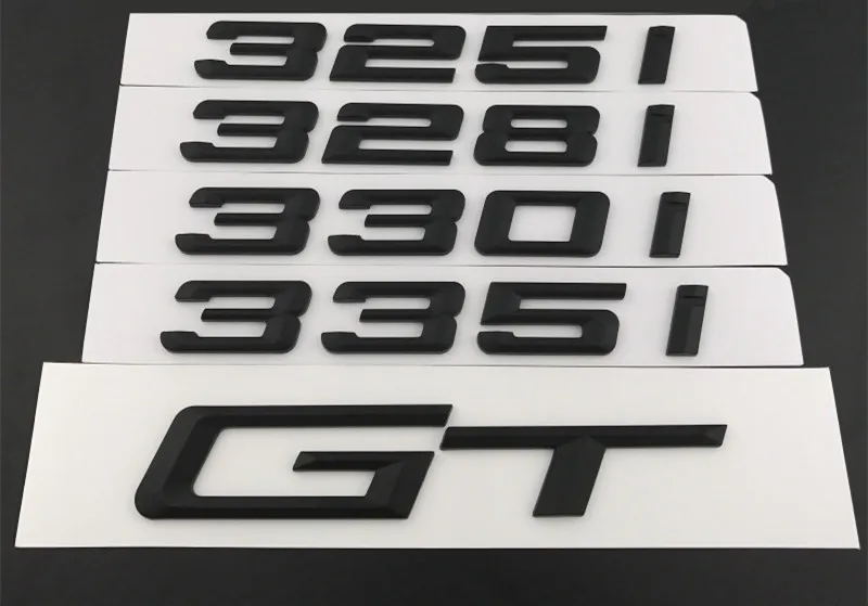 Black " 328i 325i 330i 335i GT " Number Trunk Letters Emblem Badge ...