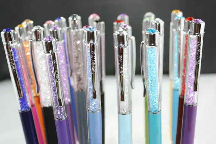 Diamond-on-Top-Crystal-Pen-Metal-case-gift-elements-Crystal-Ballpoint ...