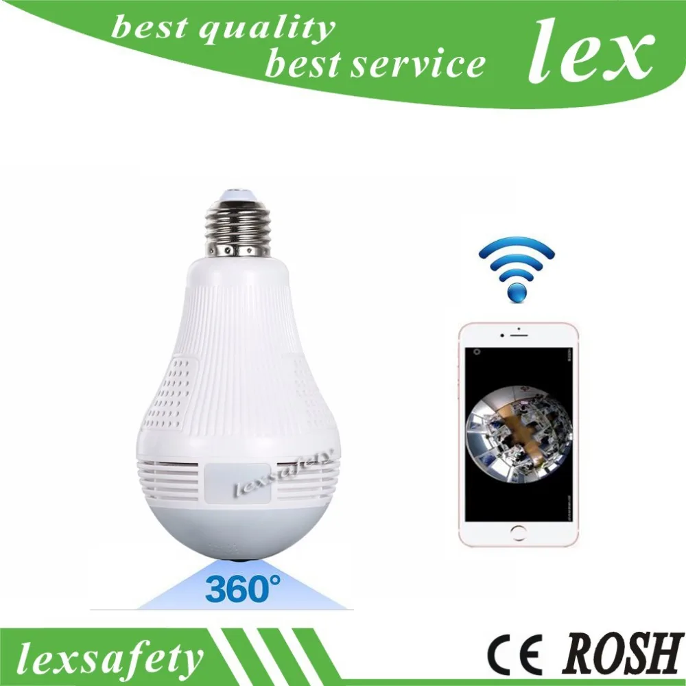 1080P 2M hd wifi camera wireless 360 degree VR Bulb Lamp ip camera ...