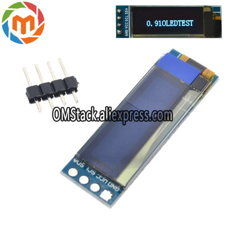 . 91 polegada OLED módulo 0.91 "Azul OLED Branco 128X32 OLED LCD Módulo ...