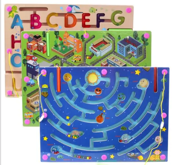 New Children 39*29CM Big Magnetic Maze Board Early childhood ...