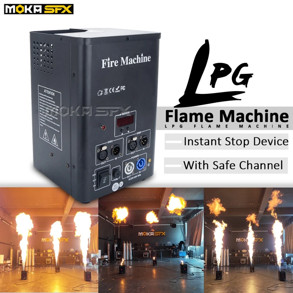 Moka Sfx Hot Sale Lpg Flame Projector Dmx Stage Fire Flame Machine ...