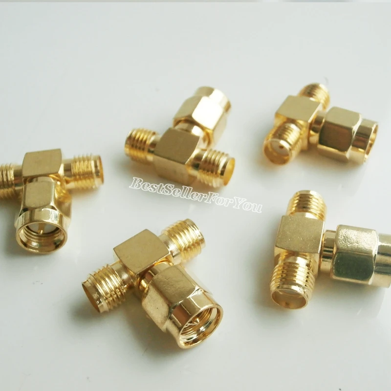 1Pcs SMA Male to Two SMA Female Triple T RF Adapter Connector 3 Way ...