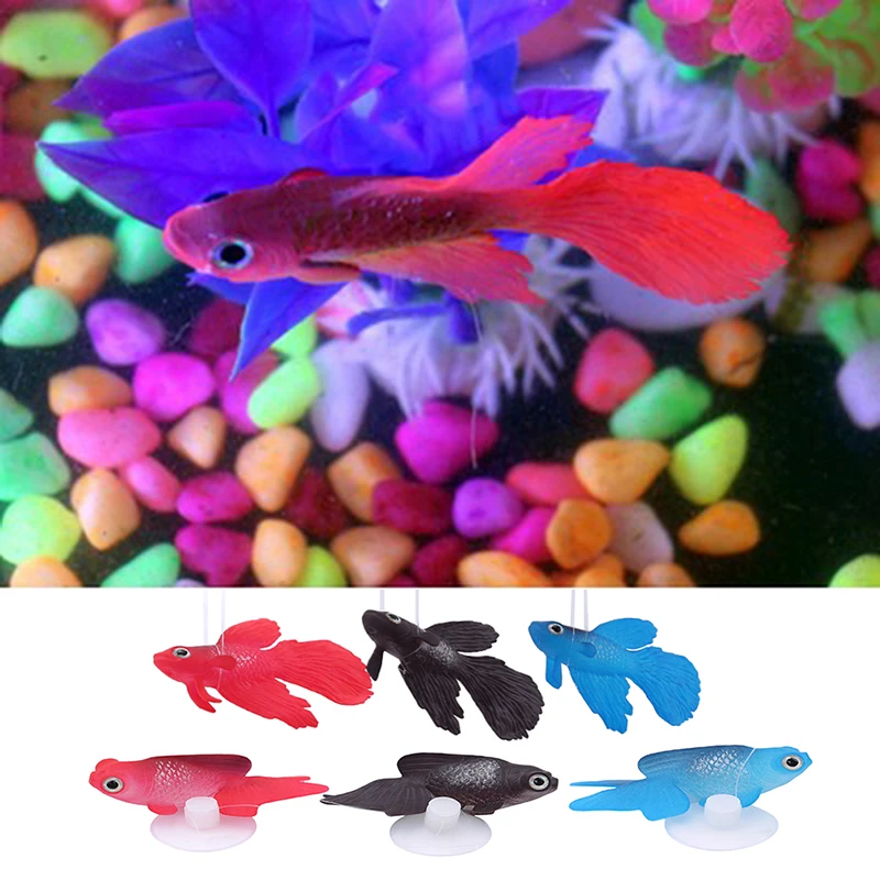 Aquarium Ornamental Rubber Software Small Fake Fish Small Goldfish ...