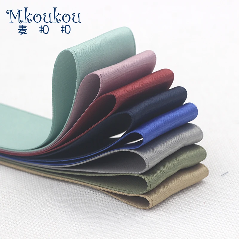 40mm wide imported satin ribbon pure color wedding party table ...
