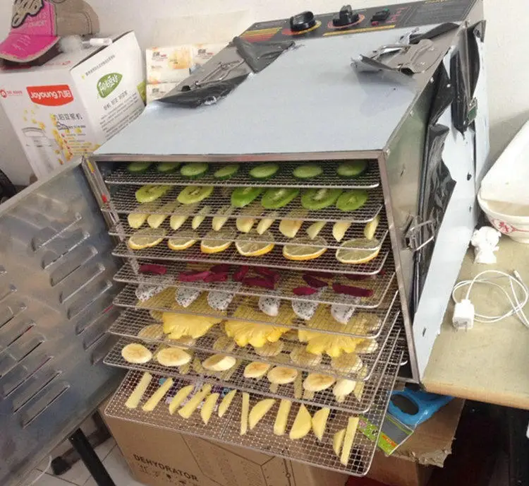 CE stainless steel 220V electric multi Fruits and vegetables dehydrator ...