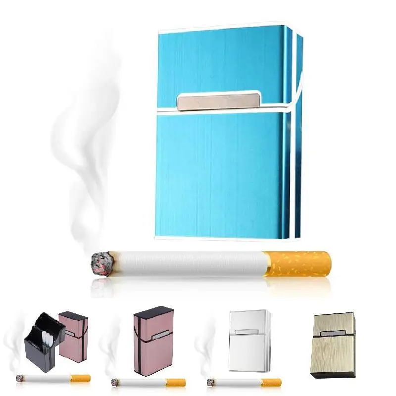 Cigar Cigarette Case Light Aluminum Cigars Tobacco Holder Pocket Box ...