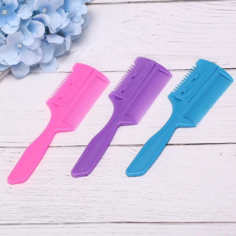 Professional Hair Razor Comb Handle Hair Razor Cutting Thinning Comb ...