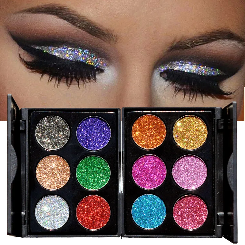 Glitter Eyeshadow Palette 6 Color Glitter Eyes Palette Eyes Shimmer