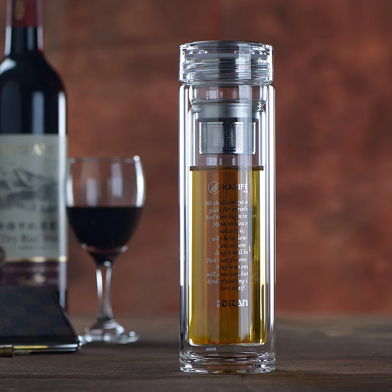 380ml High grade Double Wall Glass Tea Creative Classics Glass Water ...