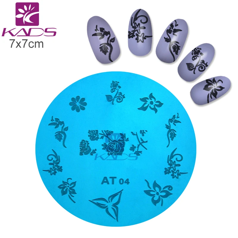 Kads At04 네일 아트 스탬프 꽃 3d 네일 아트 장식 네일 아트 스탬프 스탬프 템플릿 플레이트nail Art Stamp
