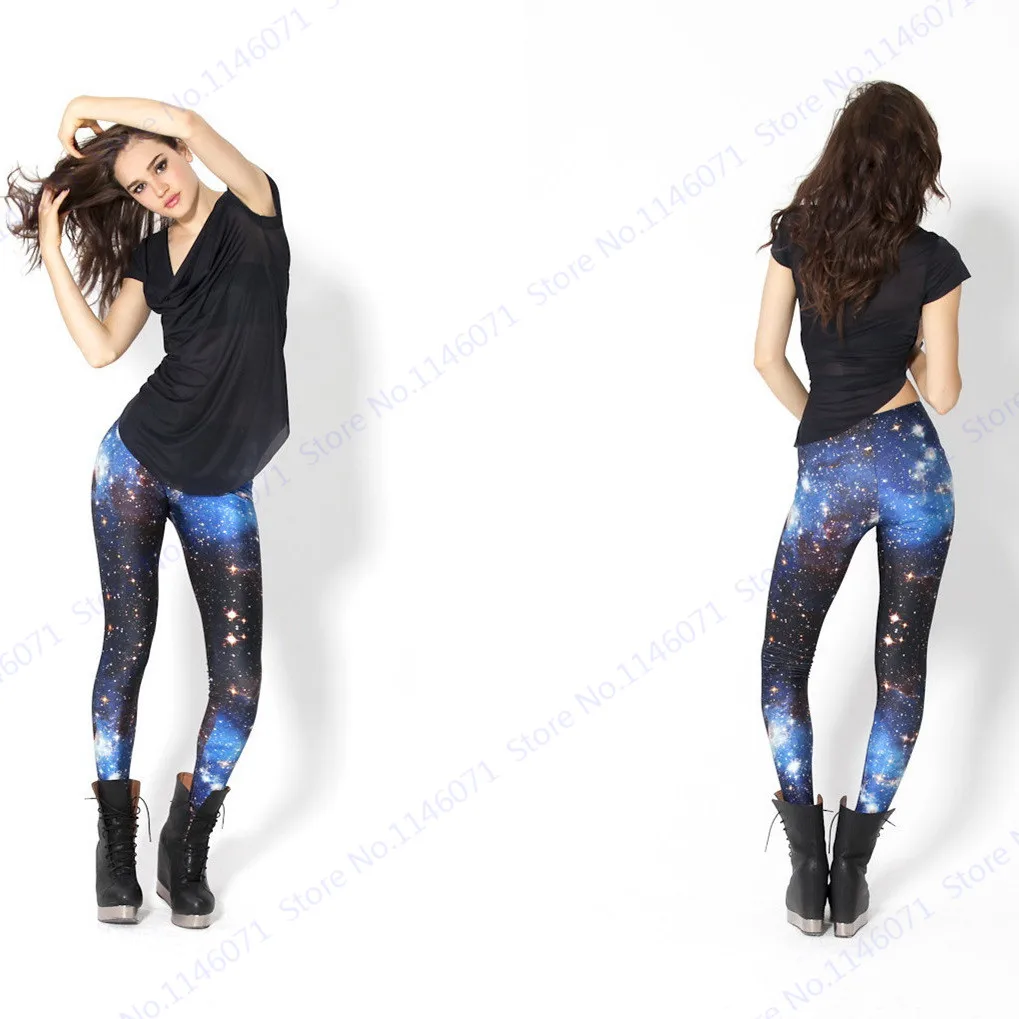 Aliexpress.com : Buy Blue Space Galaxy Skinny Leggings Harajuku High ...