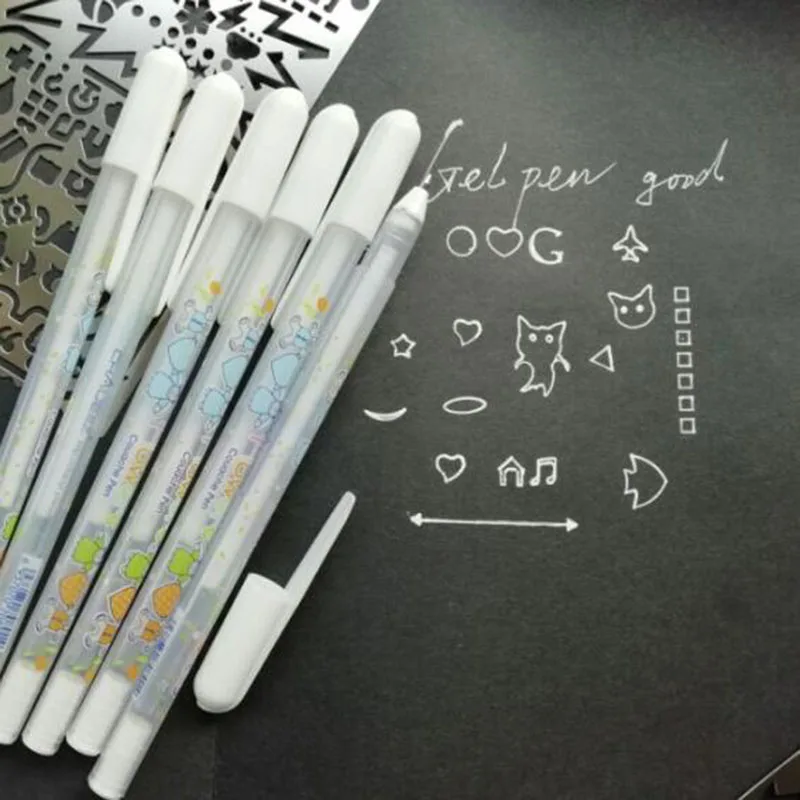 High Light Sketch Pen White Pen Papeleria Marker Stylo Pens For School ...