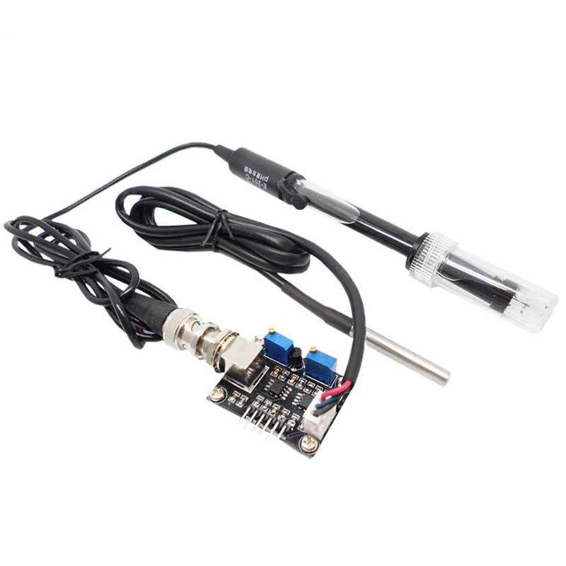 1set Liquid Ph0-14 Value Detection Sensor Module + Ph Electrode Probe Bnc For Arduino - Sensors ...