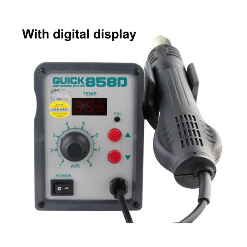 QUICK 858D Blower Hot Air Rework Station 1000W 220V Heat, 58% OFF