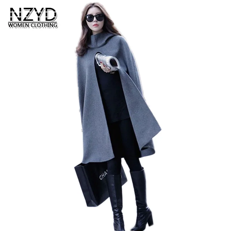 2018 Spring Autumn Women Trench New Style Fashion Mid Long Hooded Cloak ...