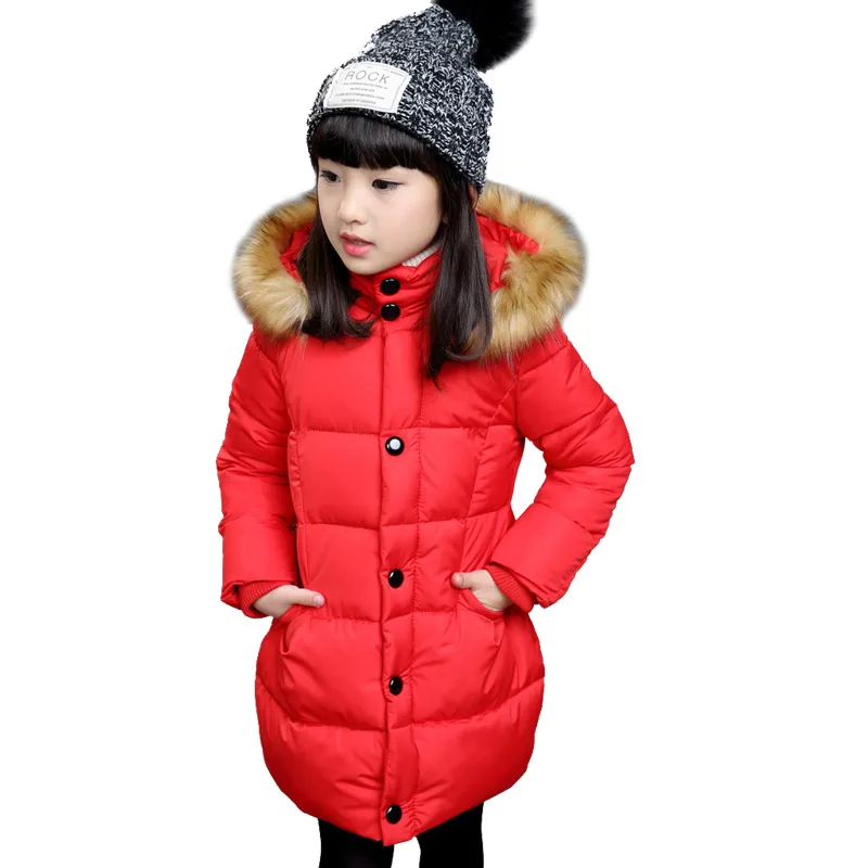 Girl Long Fashionable Cotton padded Clothes Warm In The Winter Jacket ...