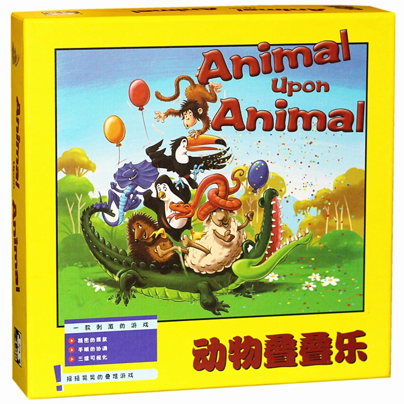 Animal Upon Animal Board Game, Wooden Game For Family/Friends Kids ...