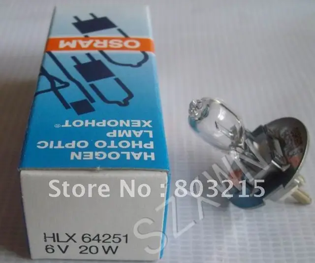 OSRAM 64251 PHOTO OPTIC LAMP HLX 64251 6V 20W PG22 Halogen XENOPHOT ...