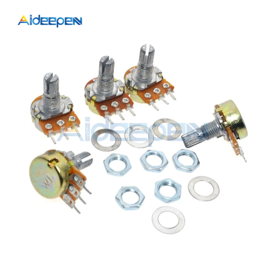 5PCS B20K OHM Linear Taper Rotary Potentiometer 20KB B20K Pot 15MM As 3 ...