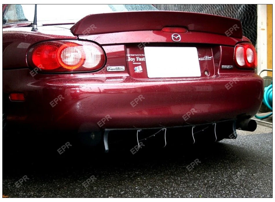 For Mazda MX5 NA Roadster Miata JS Style Rear Under Diffuser with Fin ...