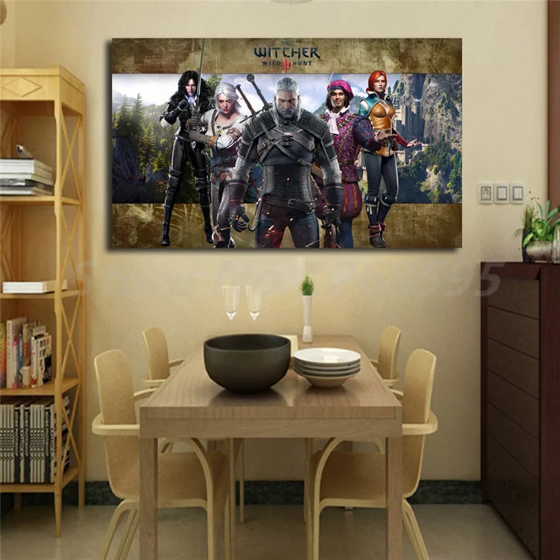 The Witcher 3 Wild Hunt HD Wall Art Canvas Poster And Print Canvas ...