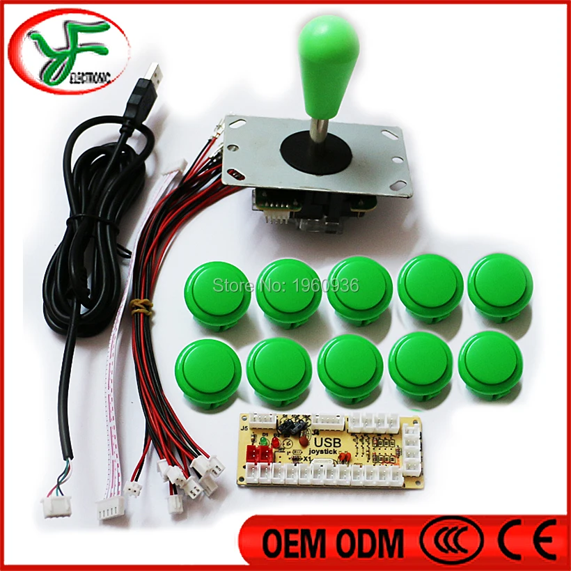 2 Set Zero Delay Arcade Usb Encoder Joysick Controller Push Button Diy ...