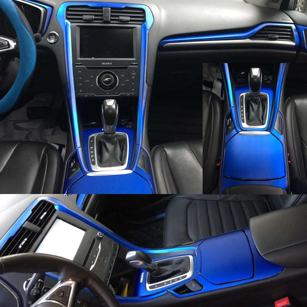 Per Ford Mondeo MK4 5 2013 2018 Pannello di controllo centrale interno Maniglia della porta 5DC Adesivi in fibra di carbonio Decalcomanie Car styling