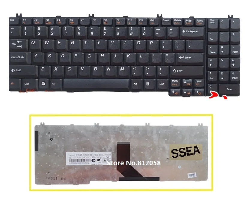 SSEA Novo Teclado DOS EUA para Lenovo G550 G550A G550M G555AX g550 B550 ...