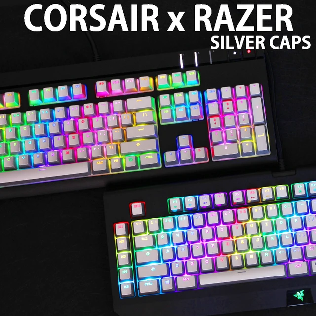 Aliexpress.com : Buy [only keycaps]Silver ABS Backlit Keycap Set Top ...